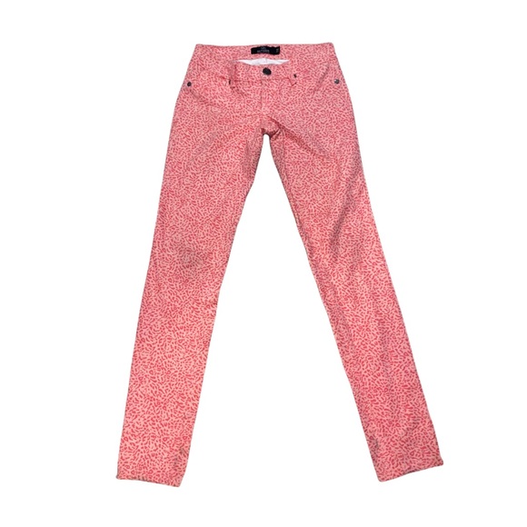 mithos | Jeans | Mithos Pink Leopard Animal Print Skinny Jeans Sz 28 | Poshmark